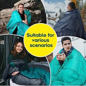 Bessport Flannel Lined Sleeping Bag Winter | 18℉ Extreme 3-4 Season Warm & Cool Weather Adult Sleeping Bags Large | Lightweight, Waterproof for Camping, Backpacking, Hiking