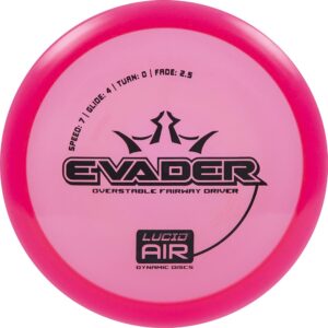 Dynamic Discs Lucid AIR Evader Fairway Driver Golf Disc [Colors May Vary] - 145-159g