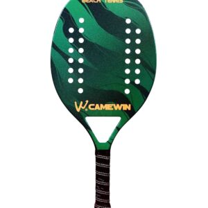 Beach Tennis Racket,Carbon Fiber Grit Face with EVA Memory Foam Core Beach Tennis Racket with Cover Bag (2PCS)