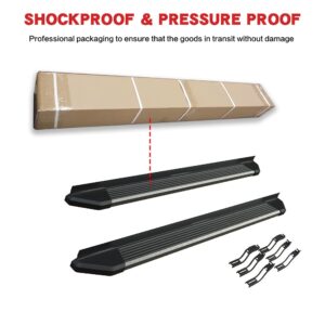 Heavy Duty Running Boards Fit for Ford Bronco 4 Door 2021 2022 2023 2024 Black Side Tube Step Nerf Bar