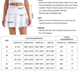 Stelle Women's High Waisted Pleated Tennis Skirts Golf Skorts with Inner Shorts for Athletic Running Workout Pickleball (Black, Medium)