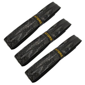 ATGRS Tennis Grip Tacky Tennis Racket Grip Tape Absorbent Anti-Slip Tennis Overgrip for Tennis Badminton Pickleball Racquet Handle Grip with Damping Ridges Overgrips (Black)