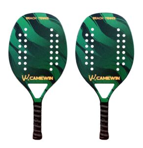 beach tennis racket,carbon fiber grit face with eva memory foam core beach tennis racket with cover bag (2pcs)