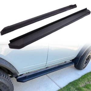 heavy duty running boards fit for ford bronco 4 door 2021 2022 2023 2024 black side tube step nerf bar