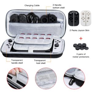 [21 in 1] Benazcap Accessories Kit Compatible with Nintendo Switch OLED, Travel Accessory Bundle with Carry Case Screen Protector Joy-con Grips & More