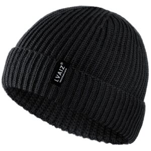 lvaiz winter knitted fishermen beanie hats for men merino wool short cuffed skull cap trawler beanies watch hat for women