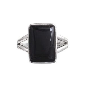 black onyx gemstone ring 925 sterling silver jewelry (10)