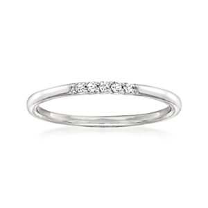 rs pure by ross-simons diamond-accented ring in sterling silver. size 6