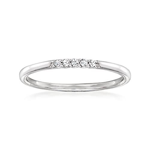 RS Pure by Ross-Simons Diamond-Accented Ring in Sterling Silver. Size 6