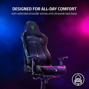 Razer Enki Gaming Chair: All-Day Gaming Comfort - Built-in Lumbar Arch - Optimized Cushion Density - Dual-Textured, Eco-Friendly Synthetic Leather - Reactive Seat Tilt & 152-Degree Recline - Green