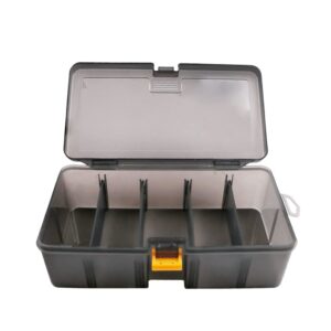 besportble 1pc large capacity fishing lure box portable fishing tool box double- layer fishing bait box plastic fishing accessories container fishing hook parts storage box for fishing use