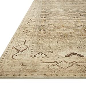 Loloi II Margot Collection MAT-04 Antique / Green 7'-6" x 9'-6", 3.8" Thick, Area Rug, feat.CloudPile, Soft, Durable, Printed, Medallion, Low Pile, Non-Shedding, Easy Clean, Living Room Rug