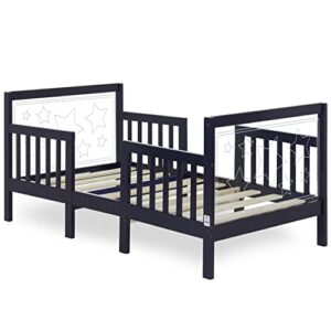 Dream On Me Star 3 in 1 Convertible Toddler Bed in Cool Navy, Converts to Chair&Table, Non-Toxic Finish, JPMA Certified, Made of Durable & Sustainable Pinewood