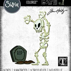 Sizzix Thinlits Die Set 9PK Mr. Bones, Colorize by Tim Holtz, 665554, Multicolor