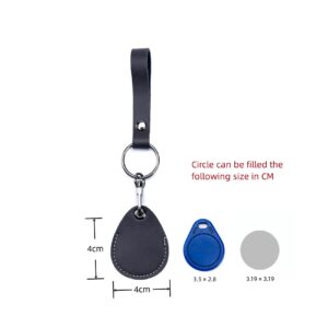 Temvue Access Card Holder RFID Key Fob bag Airtag keychain Key Chains NFC Smart Key Chain(Tibetan blue)