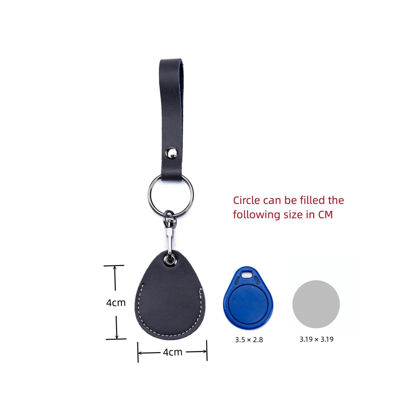 Temvue Access Card Holder RFID Key Fob bag Airtag keychain Key Chains NFC Smart Key Chain(Tibetan blue)