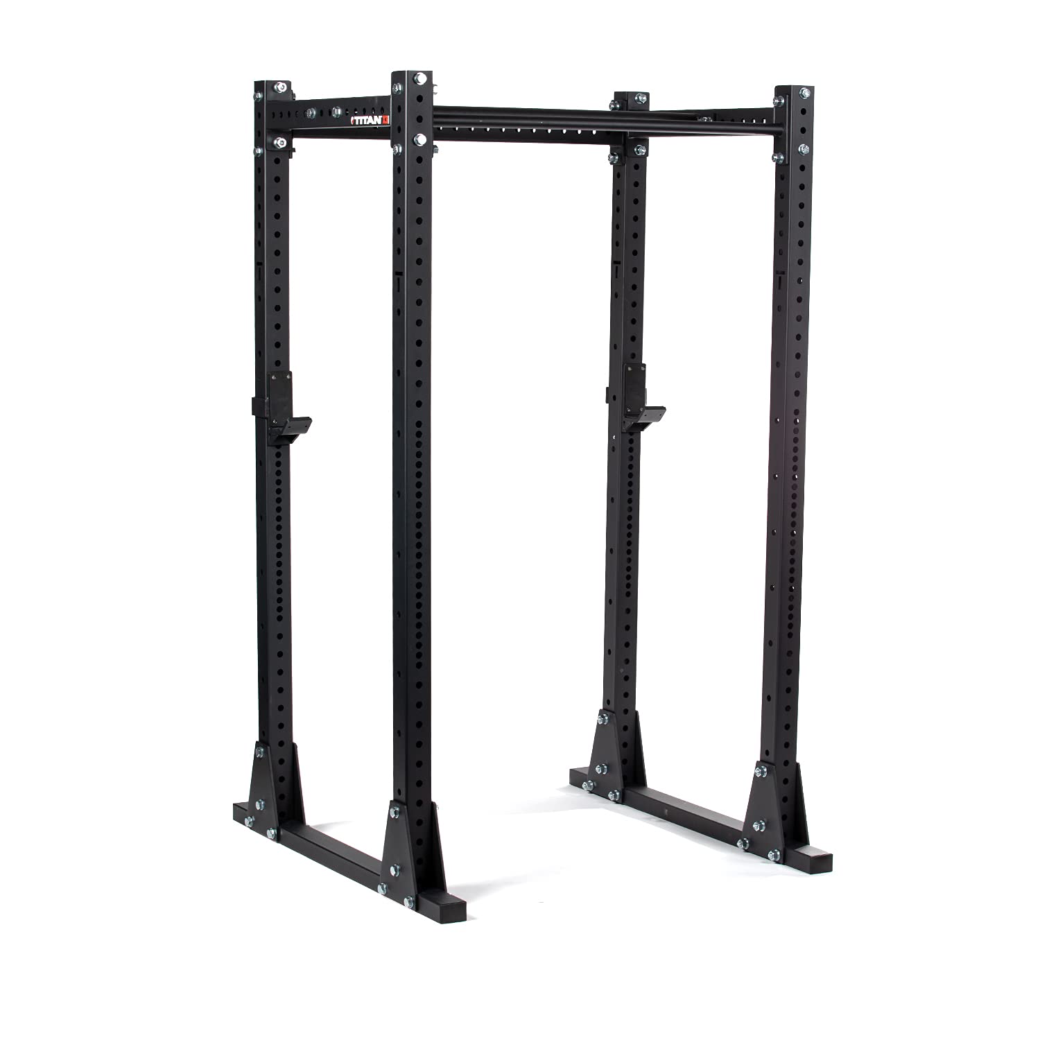 Titan Fitness Flat Foot Power Rack X-3 Series 82-in. H 30-in. D with 4 Weight Plate Holders