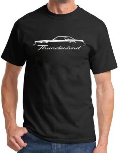 1977 1978 1979 ford thunderbird classic outline design print tshirt large black