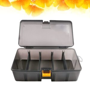 BESPORTBLE 1PC Large Capacity Fishing Lure Box Portable Fishing Tool Box Double- Layer Fishing Bait Box Plastic Fishing Accessories Container Fishing Hook Parts Storage Box for Fishing Use