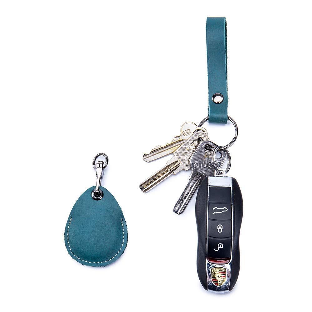 Temvue Access Card Holder RFID Key Fob bag Airtag keychain Key Chains NFC Smart Key Chain(Tibetan blue)