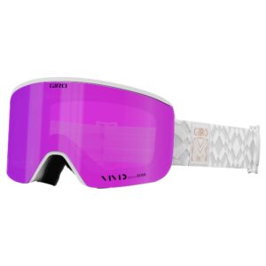 giro ella asian fit ski goggles - snowboard goggles for women - white limitless strap with vivid pink/vivid infrared lenses