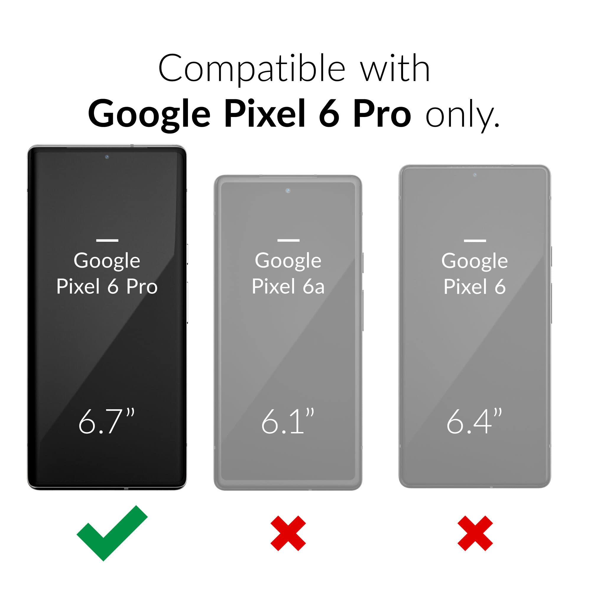 Crave Dual Guard for Google Pixel 6 Pro, Shockproof Protection Dual Layer Case for Google Pixel 6 Pro - Black