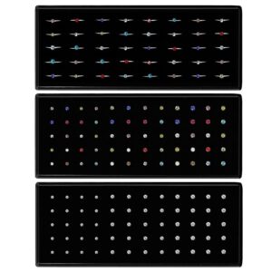 3 sets 160 pcs nose rings and nose studs, surgical stainless steel nose piercings, colorful nose rings hoops jewelry for women, 1.5/2/2.5mm l shaped nose rings studs for men, idea gift or daily wear