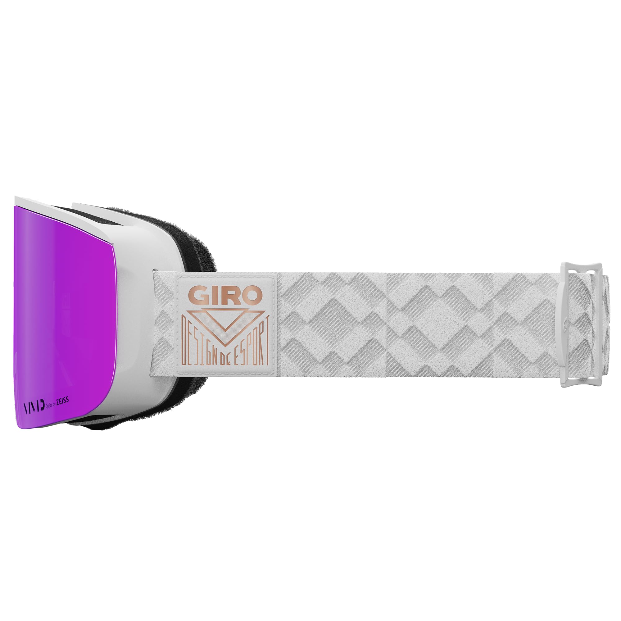 Giro Ella Asian Fit Ski Goggles - Snowboard Goggles for Women - White Limitless Strap with Vivid Pink/Vivid Infrared Lenses