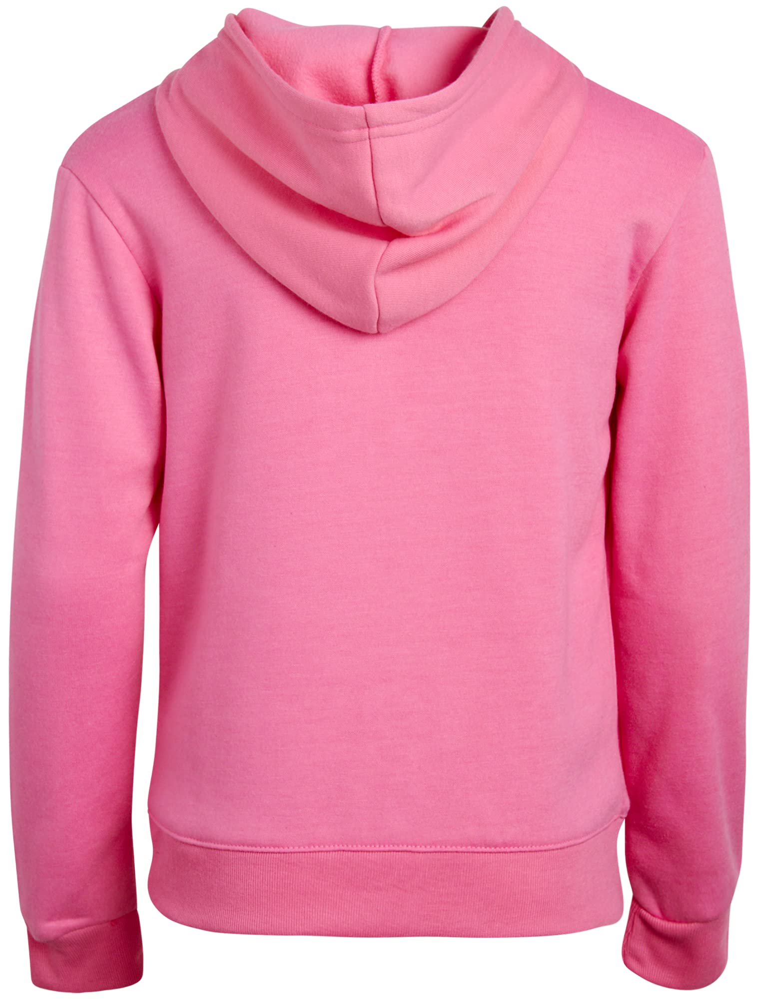 Real Love Girls' Jogger Set - 2 Piece Basic Fleece Solid Full Zip Hoodie and Sweatpants (Size: 7-16), Size 10-12, Soft Pink