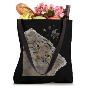 Funny Curious Manul Cat Tote Bag