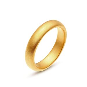 de lapoll pure 24k 999 gold ring engagement wedding rings for women ladies (6.25)