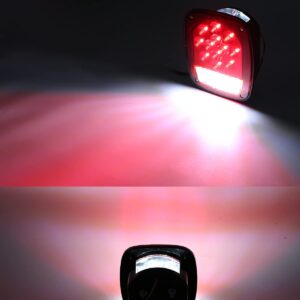 LIMICAR RV Tail Lights, 39 LED Trailer Lights, Red/White Dual Colors Stop Tail Turn Signal Backup Reverse RV Brake Lights for Jeep YJ TJ JK CJ Trailer Truck Caravan