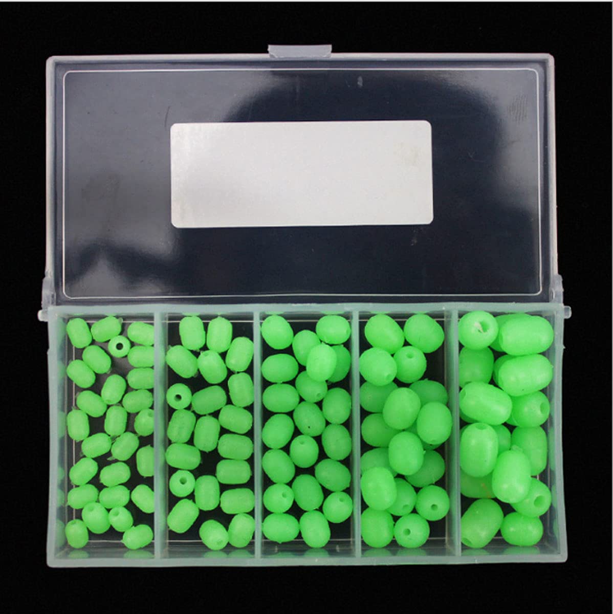 BLUERICE 100pcs Luminous Fishing Beads, Soft Plastic Fishing Bait Eggs Fishing Tackle Tools Fishing Luminous Balls for Saltwater Freshwater