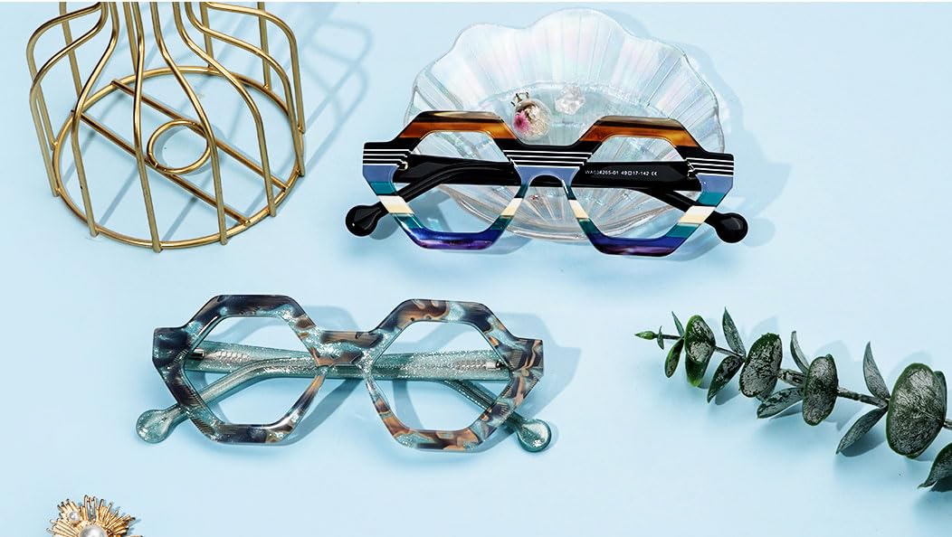 Vooglam Geometric Frame Eyeglasses for Women Ailsa