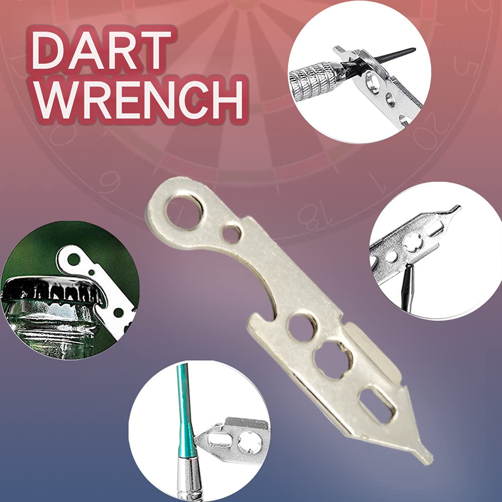 Dart Accessory Kit for Soft Tip and Steel Tip with Dart Rubber O Ring, Dart Sharpener, Dart Wrench Tool, Shaft and Dart Point Remover Tool, Dart Flight Punch Tool, Dart and Accessories Set