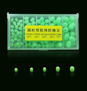 bluerice 100pcs luminous fishing beads, soft plastic fishing bait eggs fishing tackle tools fishing luminous balls for saltwater freshwater