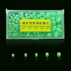 BLUERICE 100pcs Luminous Fishing Beads, Soft Plastic Fishing Bait Eggs Fishing Tackle Tools Fishing Luminous Balls for Saltwater Freshwater