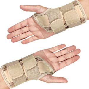 NuCamper Wrist Brace Carpal Tunnel Right Left Hand for Men Women, Night Wrist Sleep Supports Splints Arm Stabilizer with Compression Sleeve Adjustable Straps,for Tendonitis Arthritis Pain Relief