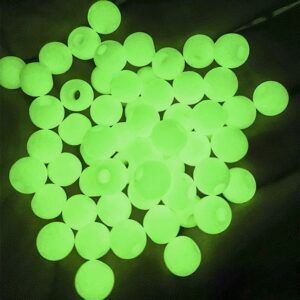 BLUERICE 100pcs Luminous Fishing Beads, Soft Plastic Fishing Bait Eggs Fishing Tackle Tools Fishing Luminous Balls for Saltwater Freshwater