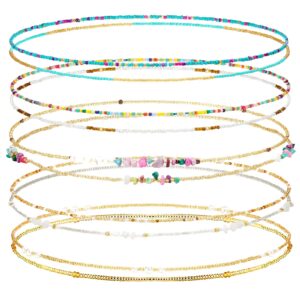 10pcs waist beads for women with crystals，summer belly body chain african stretchy waist jewellery， size 31"-37"