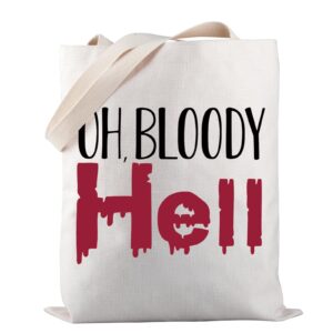 tampon tote bag period pouch sanitary holder oh bloody hell bag gifts for best friend (oh bloody hell tote b)