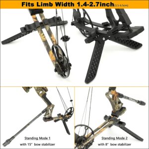 SUNYA Archery Compound Bow Stand with Flexible Clamping Jaws System