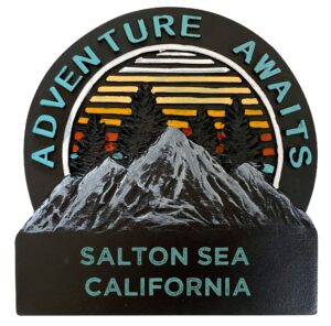 r and r imports salton sea california hand painted resin refrigerator magnet 3-inch approximately adventure awaits design