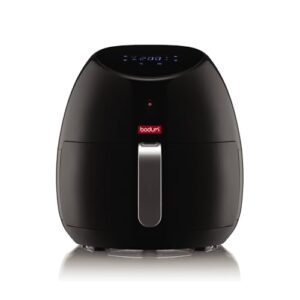 bodum melior air fryer with digital control panel and 8 presets, 169 ounce, black