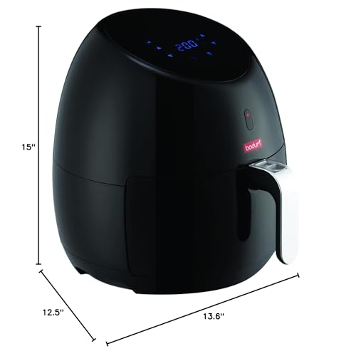 Bodum Melior Air Fryer with Digital Control Panel and 8 Presets, 169 Ounce, Black