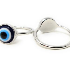 Ello Elli 1.5mm Stainless-Steel Evil Eye Ring (7)