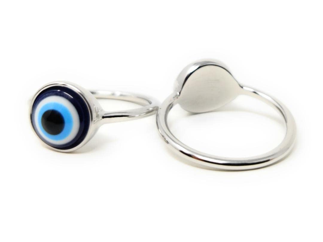 Ello Elli 1.5mm Stainless-Steel Evil Eye Ring (7)