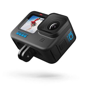 gopro hero10 black - waterproof action camera with front lcd and touch rear screens, 5.3k60 ultra hd video, 23mp photos, 1080p live streaming, webcam, stabilization