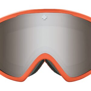 SPY Optic Crusher Elite Snow Goggle, Winter Sports Protective Goggles, Color and Contrast Enhancing Lenses, SPY Orange - Bronze with Silver Spectra Mirror Lenses