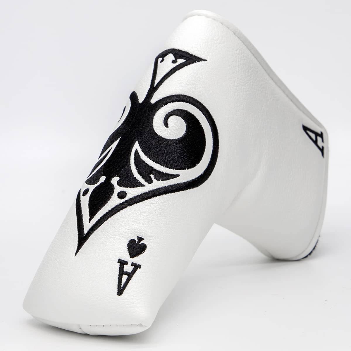 Poker Ace Blade Putter Cover Magnetic Putter Headcover Head Cover for Blade Putters - Golf Putter Cover White for Men fits Scotty Cameron Ping Putters